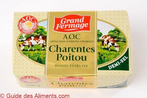 Beurre Charentes-Poitou - Guide des Aliments